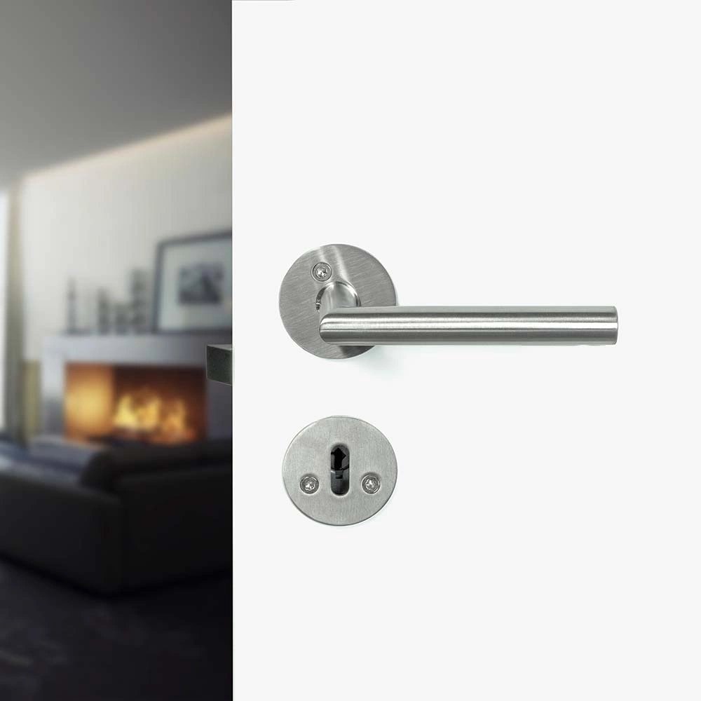 Beslag Design Kastrup 04 dørgreb rustfri inkl. nøgleplade - Dørhåndtag ...