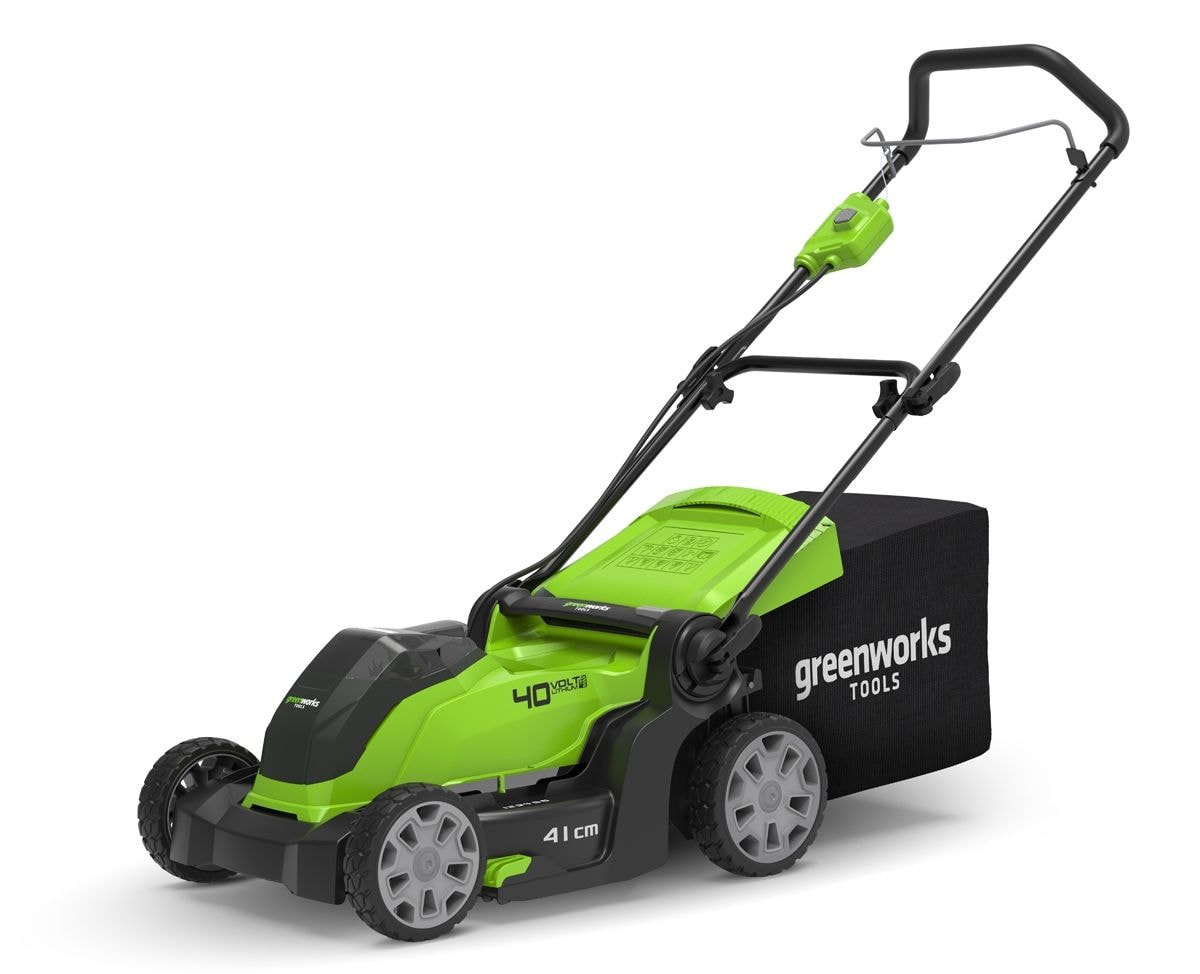 Greenworks G40LM41 plæneklipper 40V 41 cm med 4,0 Ah batteri og lader ...
