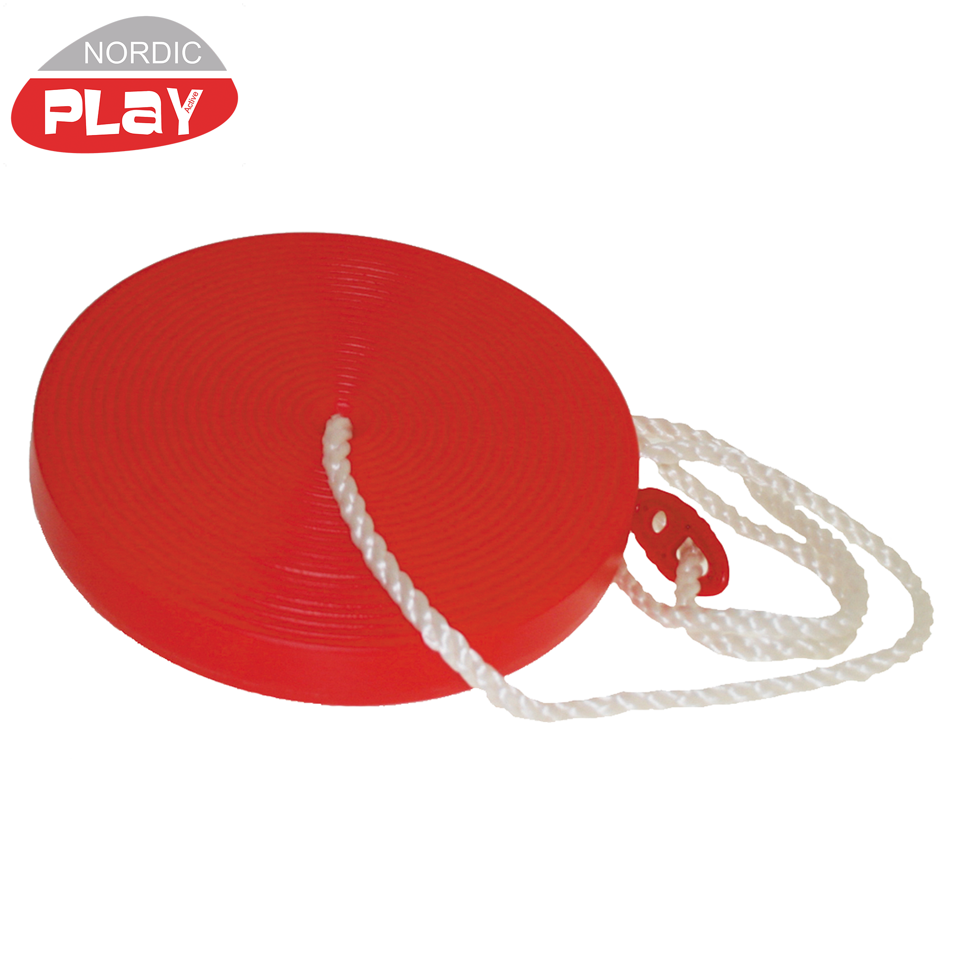 Nordic Play tallerkengynge rød med reb - Gyngestativ - Frishop.dk