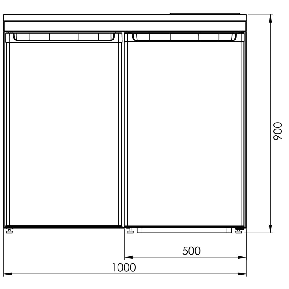 Juvel Culina minikøkken hvid med køleskab, fryseboks, induktionsplade ...